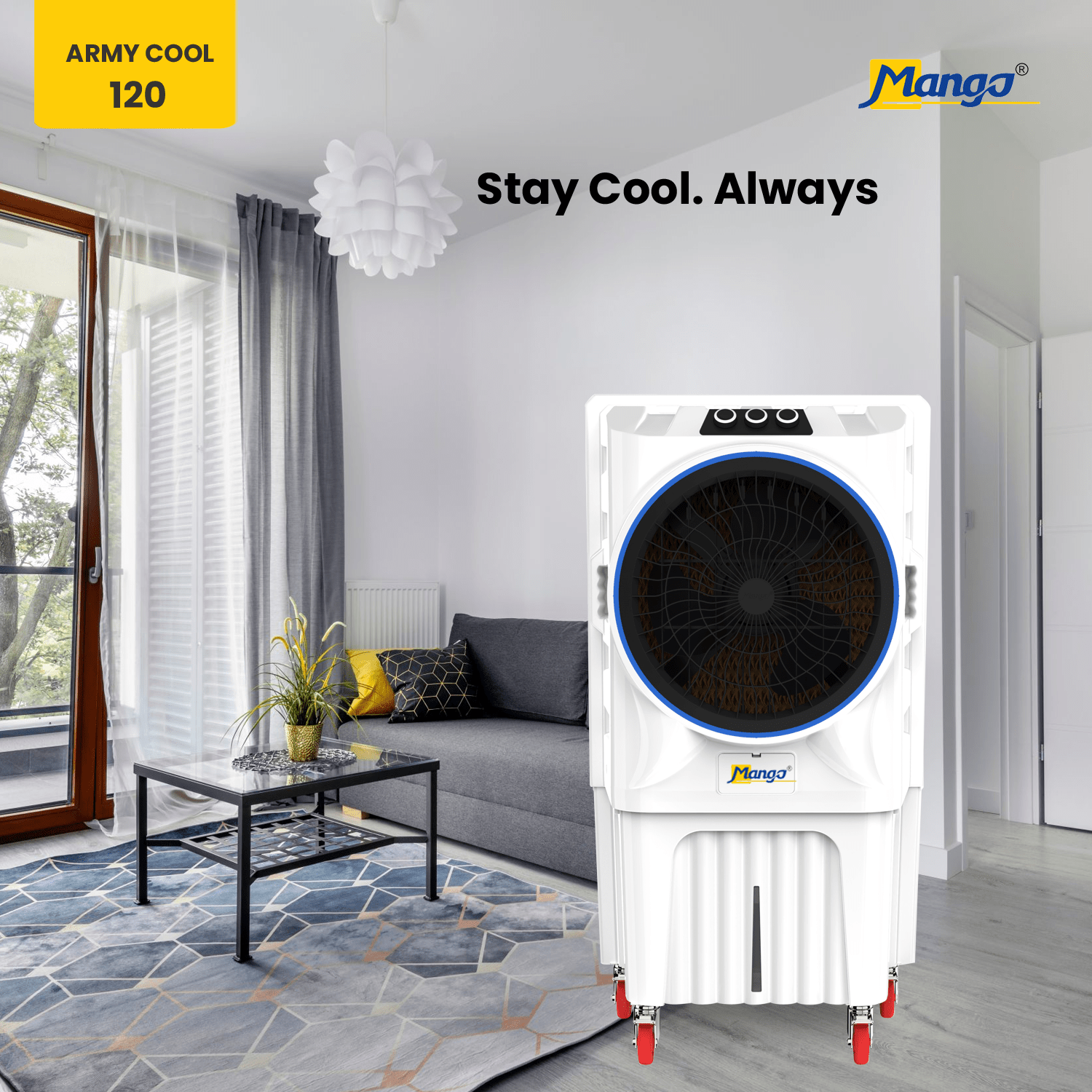 Army Cool 110 Commercial Air Cooler - 110L | Mango Appliances